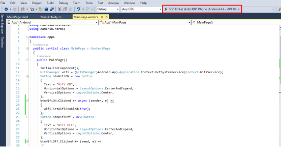 WiFi ON/OFF On Button Click In Xamarin Android
